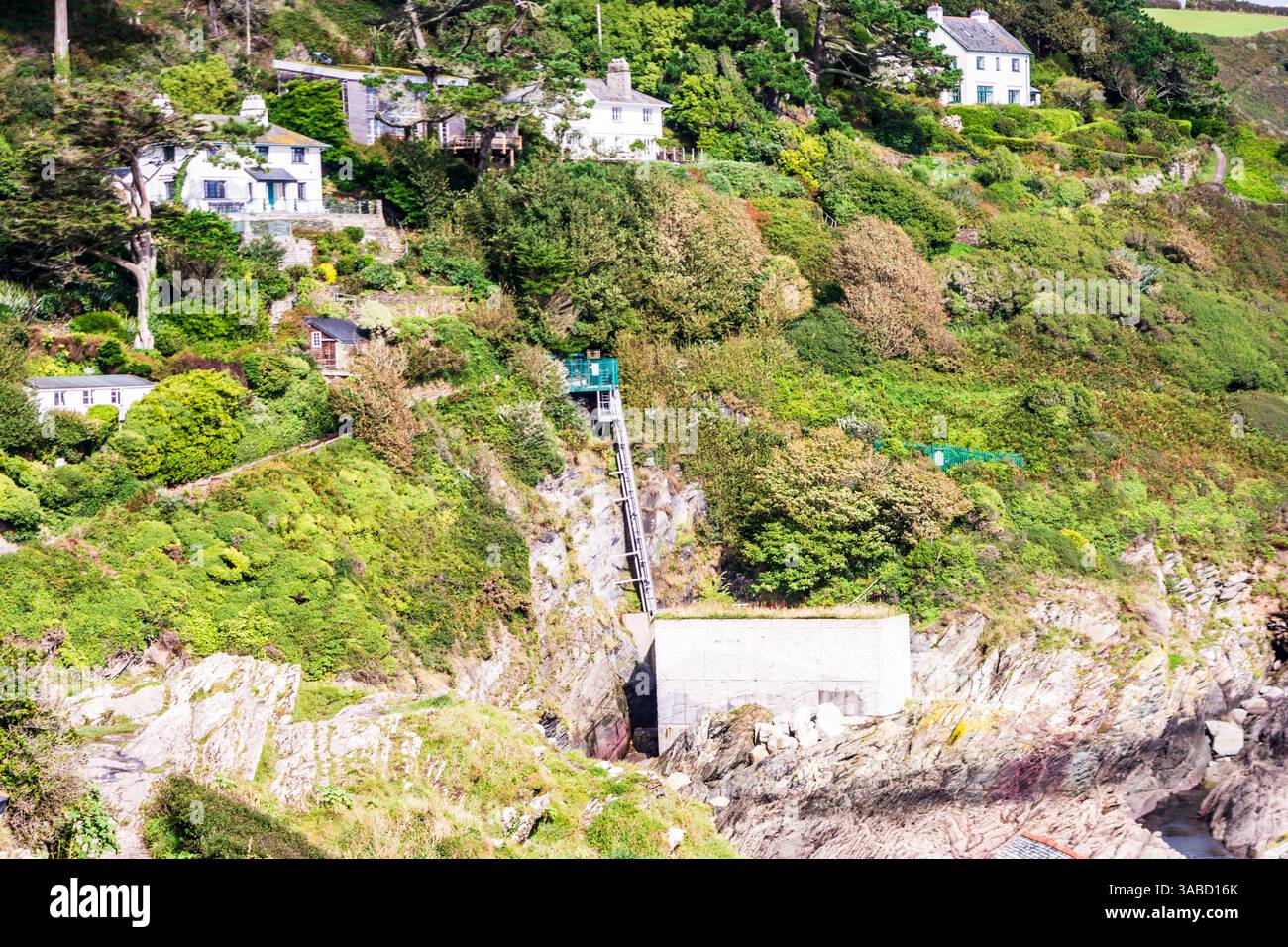 The unique cliff lift in Polperro, Cornwall, transports residents and ...