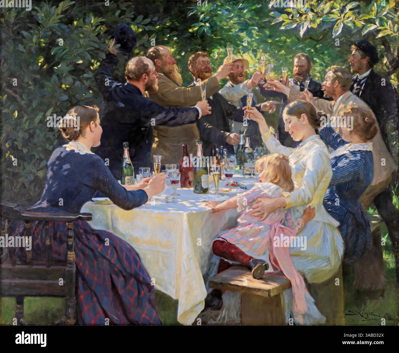 Hip Hip Hurrah! Artists' Party at Skagen, 1888 (painting) Kroyer, Peder ...