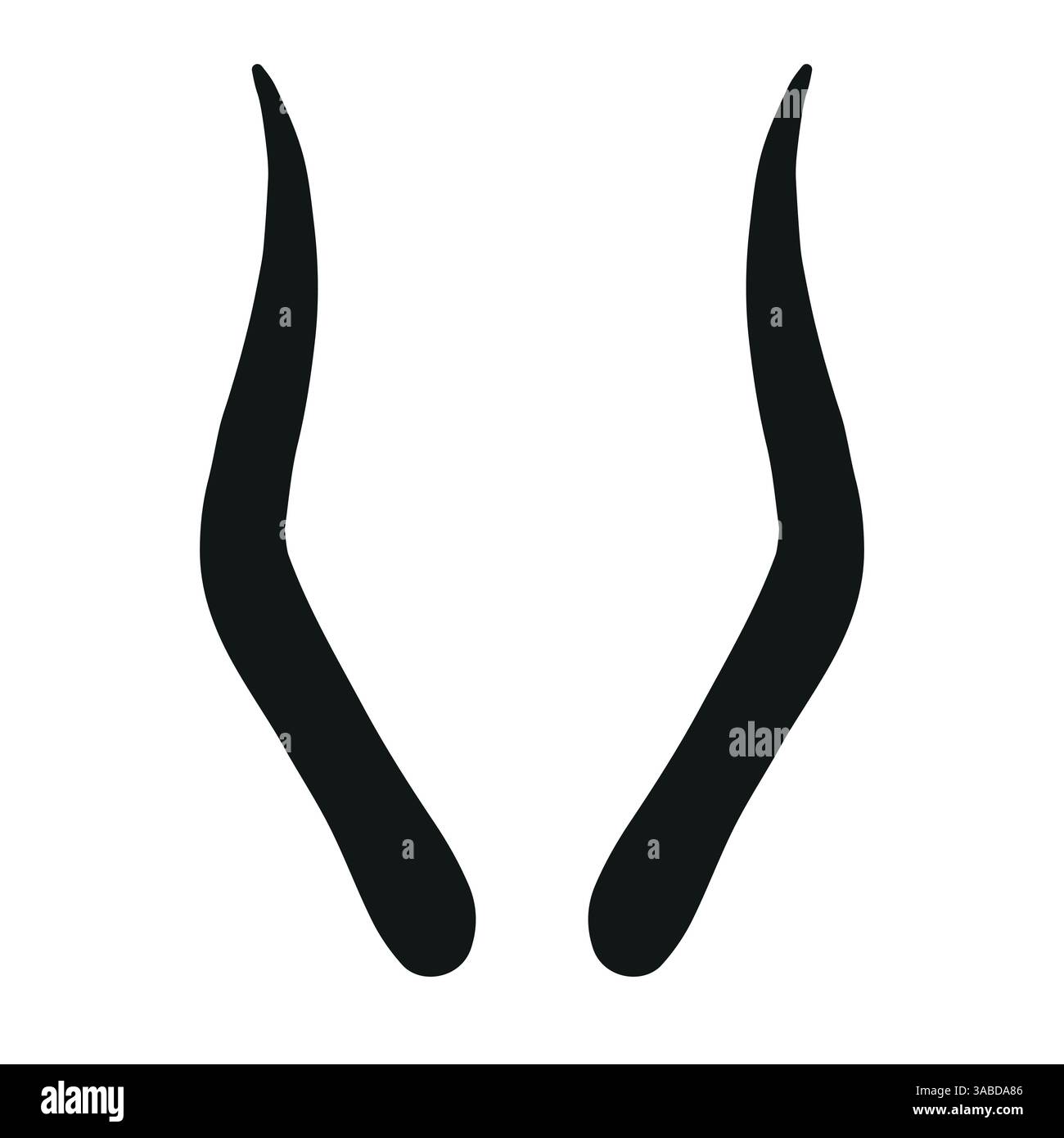 Vector hand drawn antelope horns silhouette Stock Vector Image & Art - Alamy