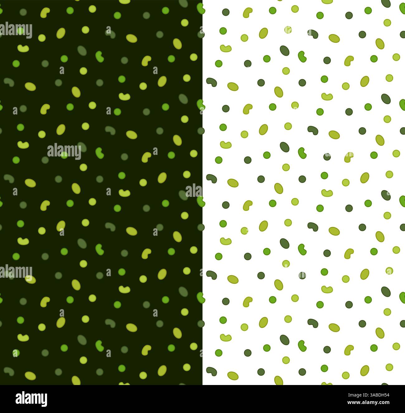 Green peas vector flat seamless pattern background. Banner, poster ...