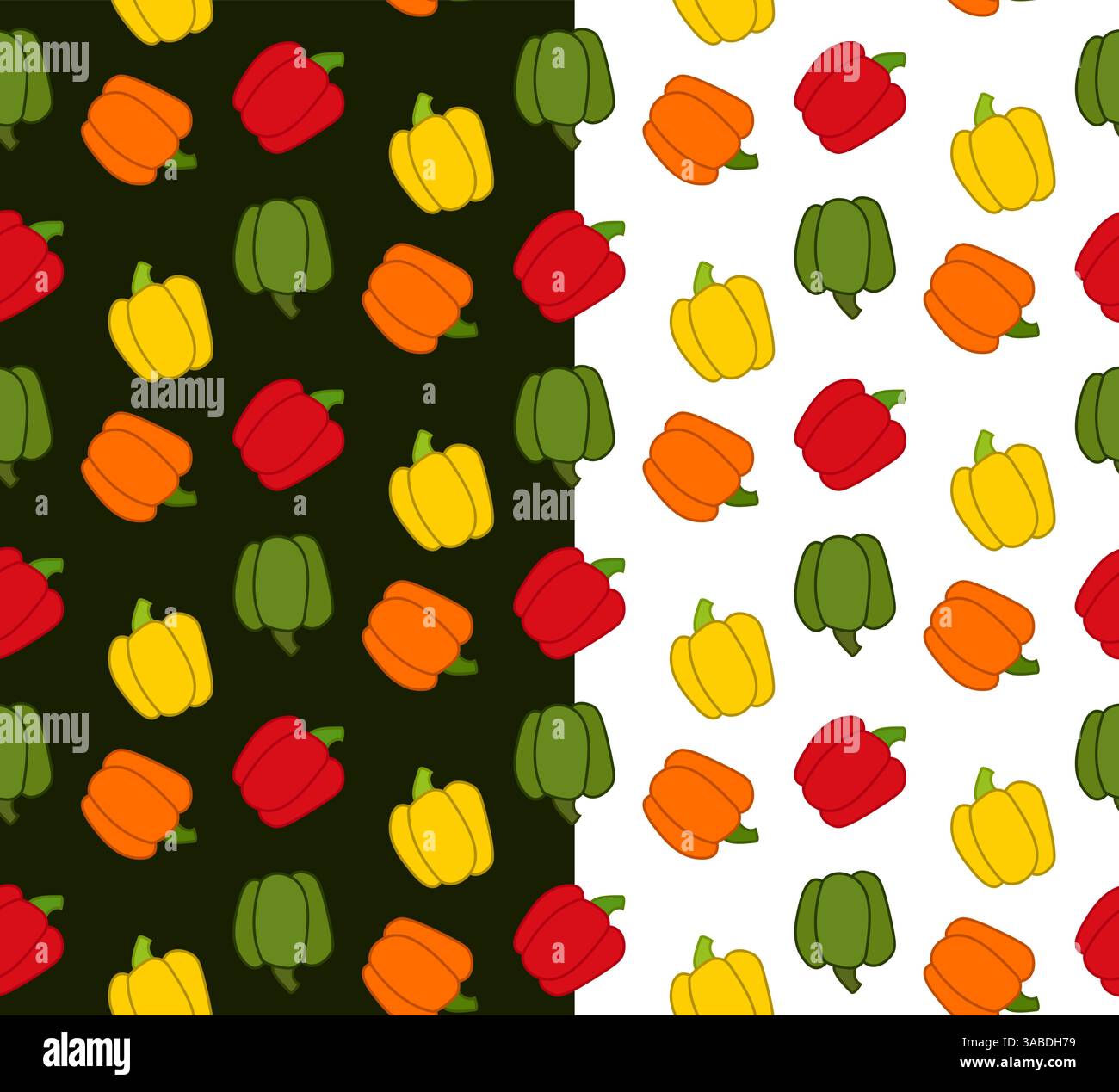 Green pepper on kitchen Stock Vector Images - Alamy