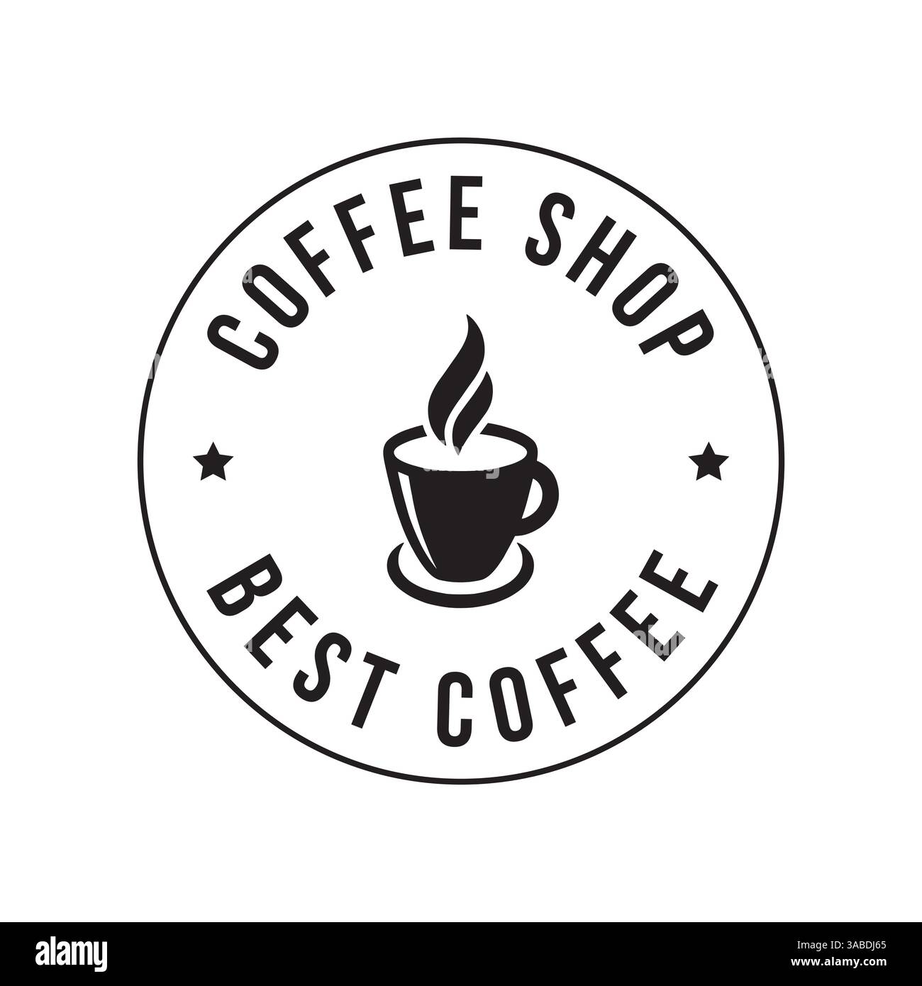 Vintage coffee shop logo template design concept. Minimalist coffee ...