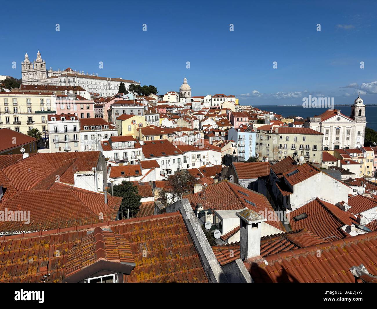 Stunning View from Mirador de Santa Luzia in Lisbon, Overlooking the ...