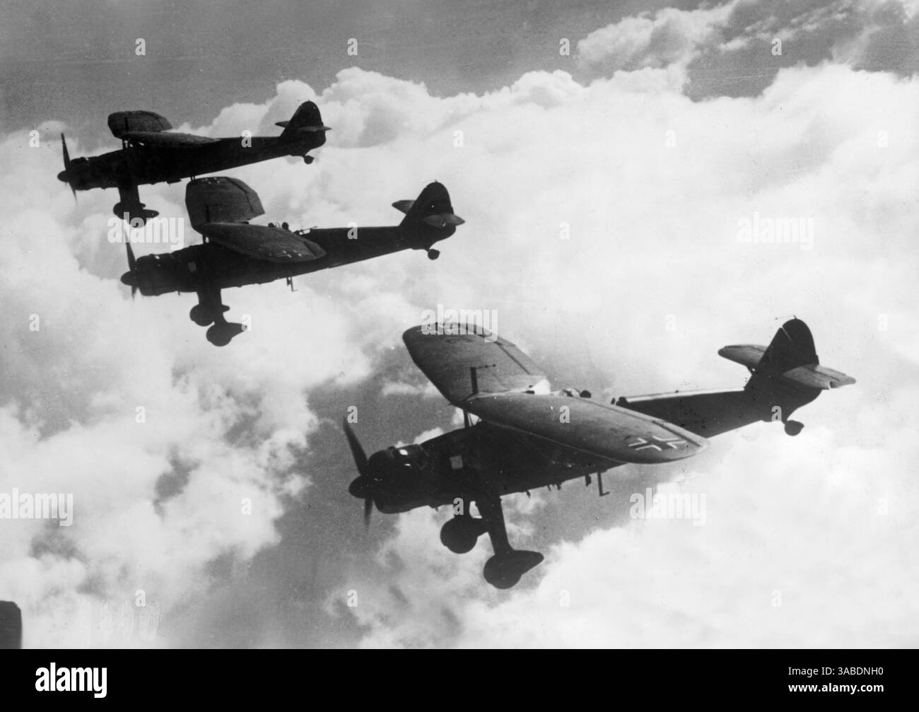 Henschel Hs 126 during a flight for the Luftwaffe Day. [automated ...
