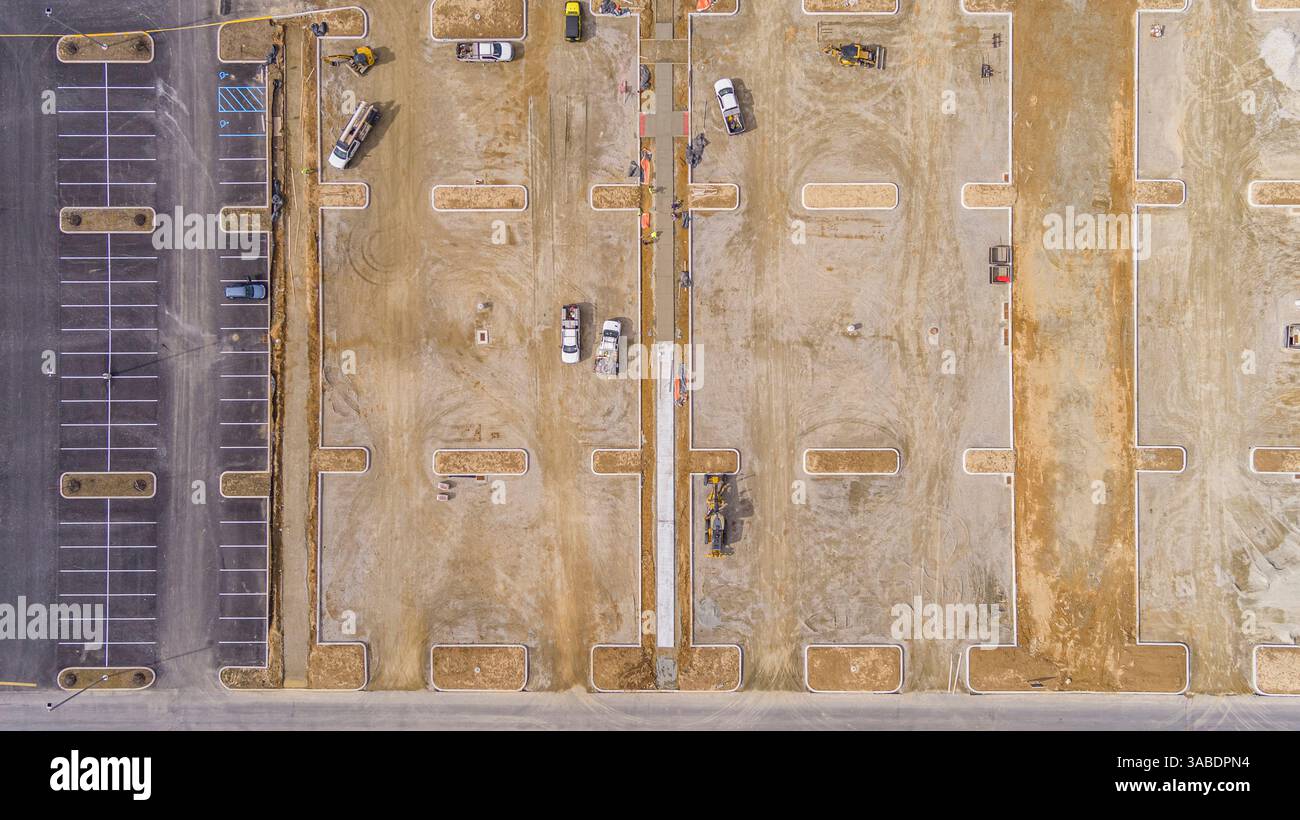 Aerial look down construction site hi-res stock photography and images ...