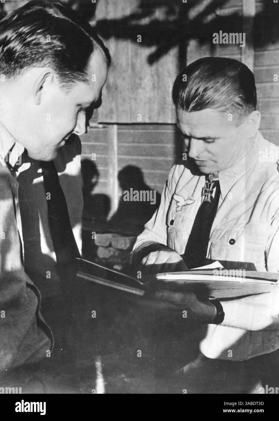 Lieutenant Colonel Otto Albert Bernhard Weiß (right), inspector of the ...