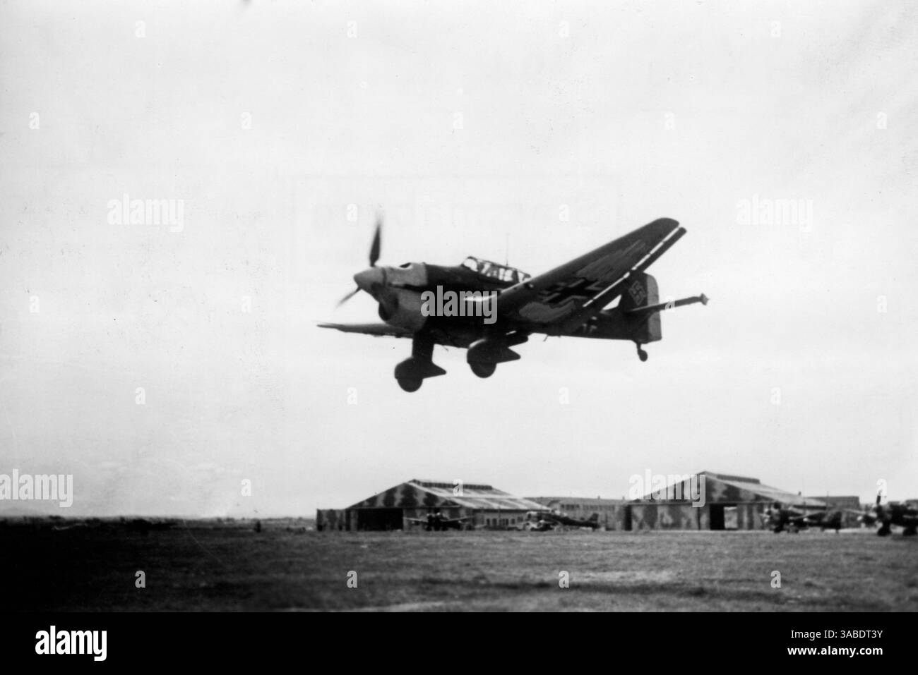 A Junkers Ju 87 Stuka taking off for a mission against targets in Greece. Photo: Röder ...