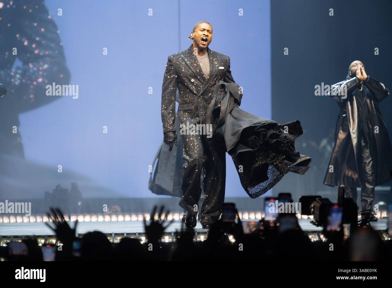 London, UK. 01 Apr 2025. American singer-songwriter Usher (born Usher ...