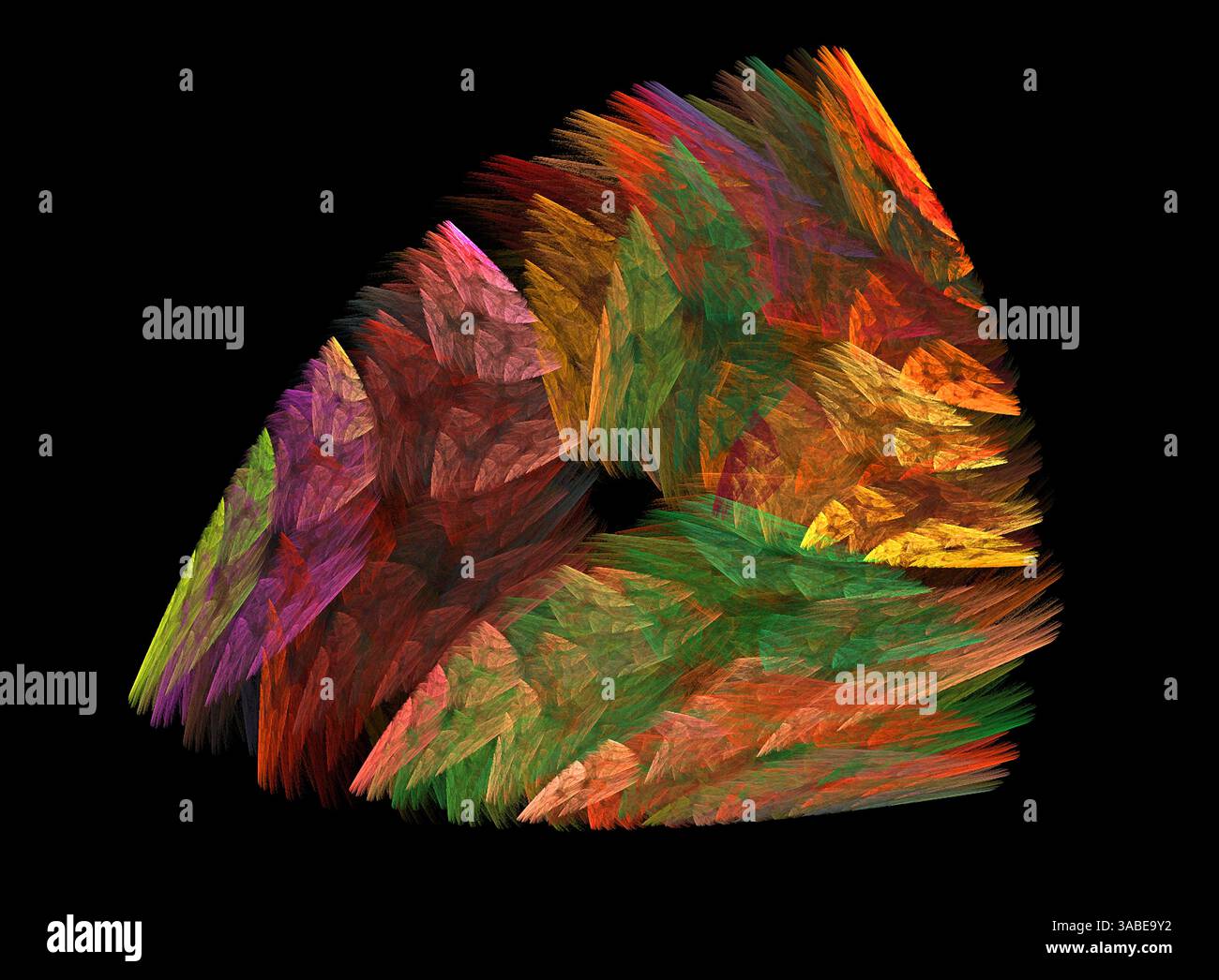 Multi Colored Fractal Leaf Stock Photo - Alamy