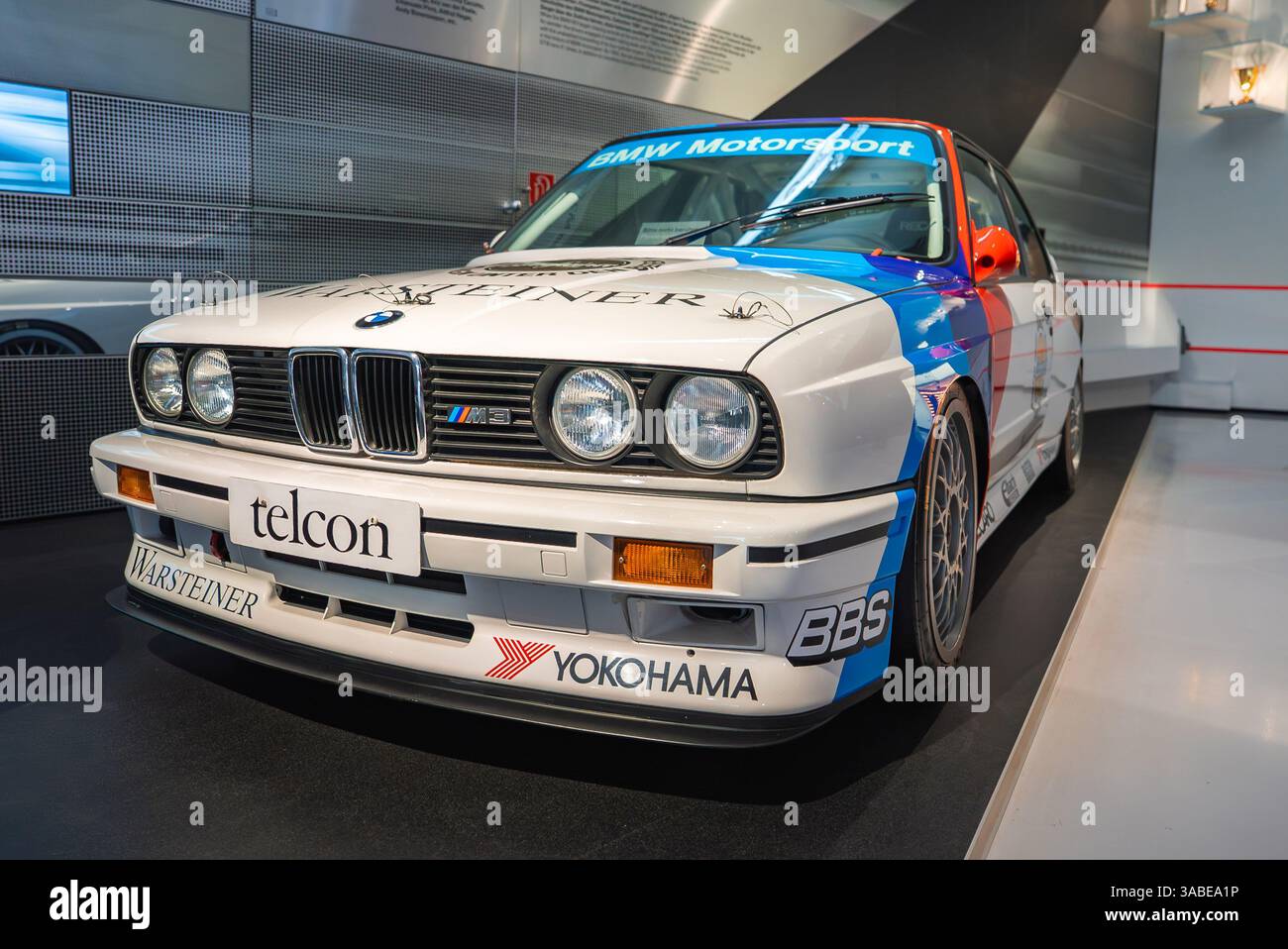 Classic BMW M3 E30 Race Car in BMW Museum, Munich, Germany Stock Photo ...