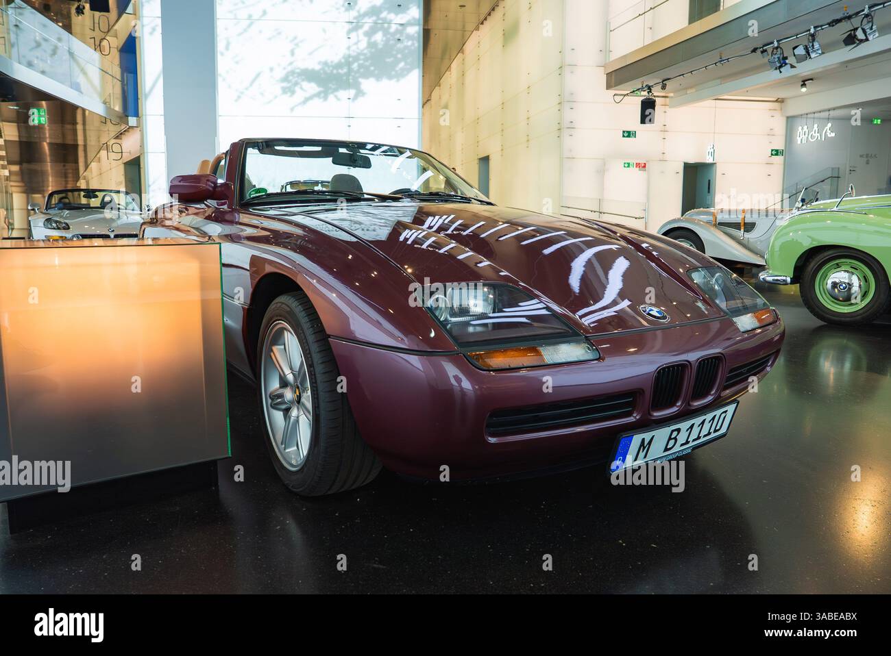 Maroon BMW Z1 Convertible Displayed at BMW Museum in Munich Stock Photo ...