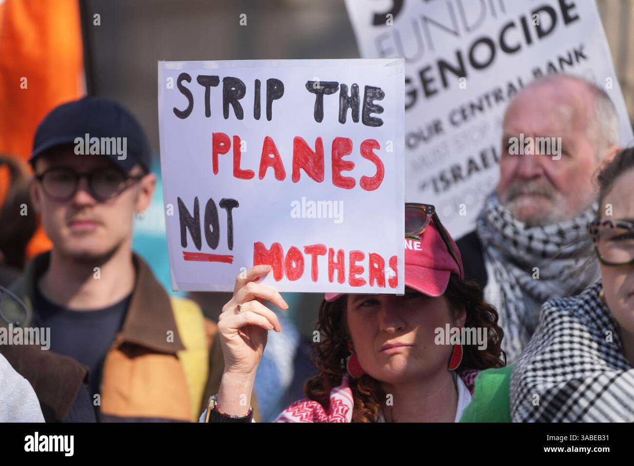 People taking part in a pro-Palestine demonstration outside Leinster ...