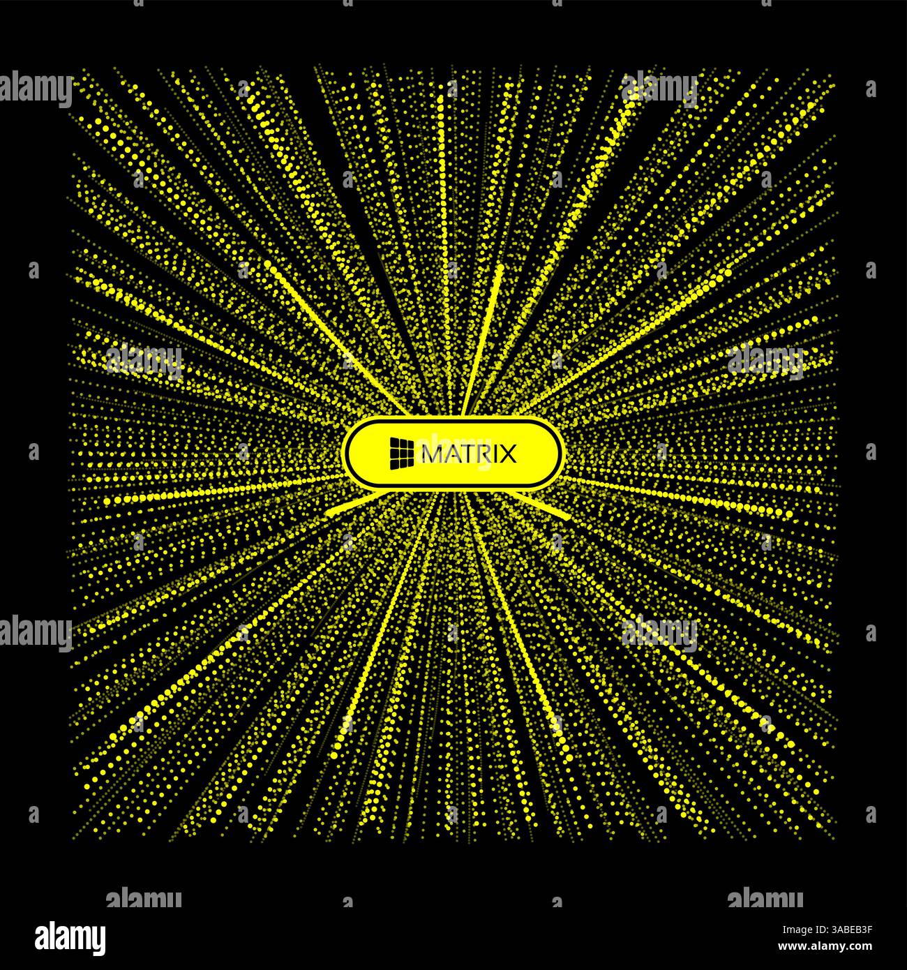 Abstract science or technology background. Array with dynamic particles. Vector illustration ...