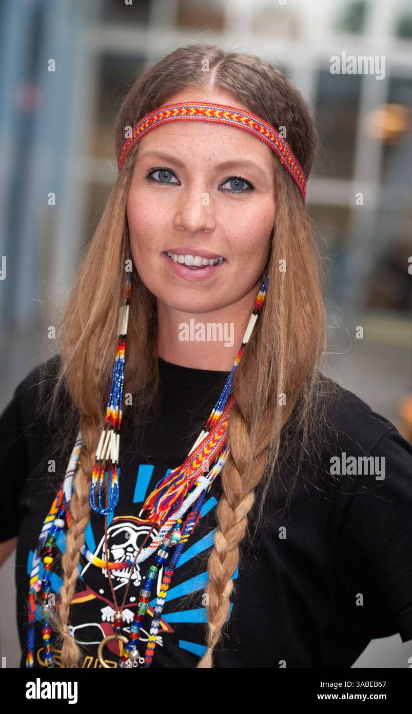 SOFIA JANNOK is a Swedish Sámi artist and radio host Stock Photo - Alamy