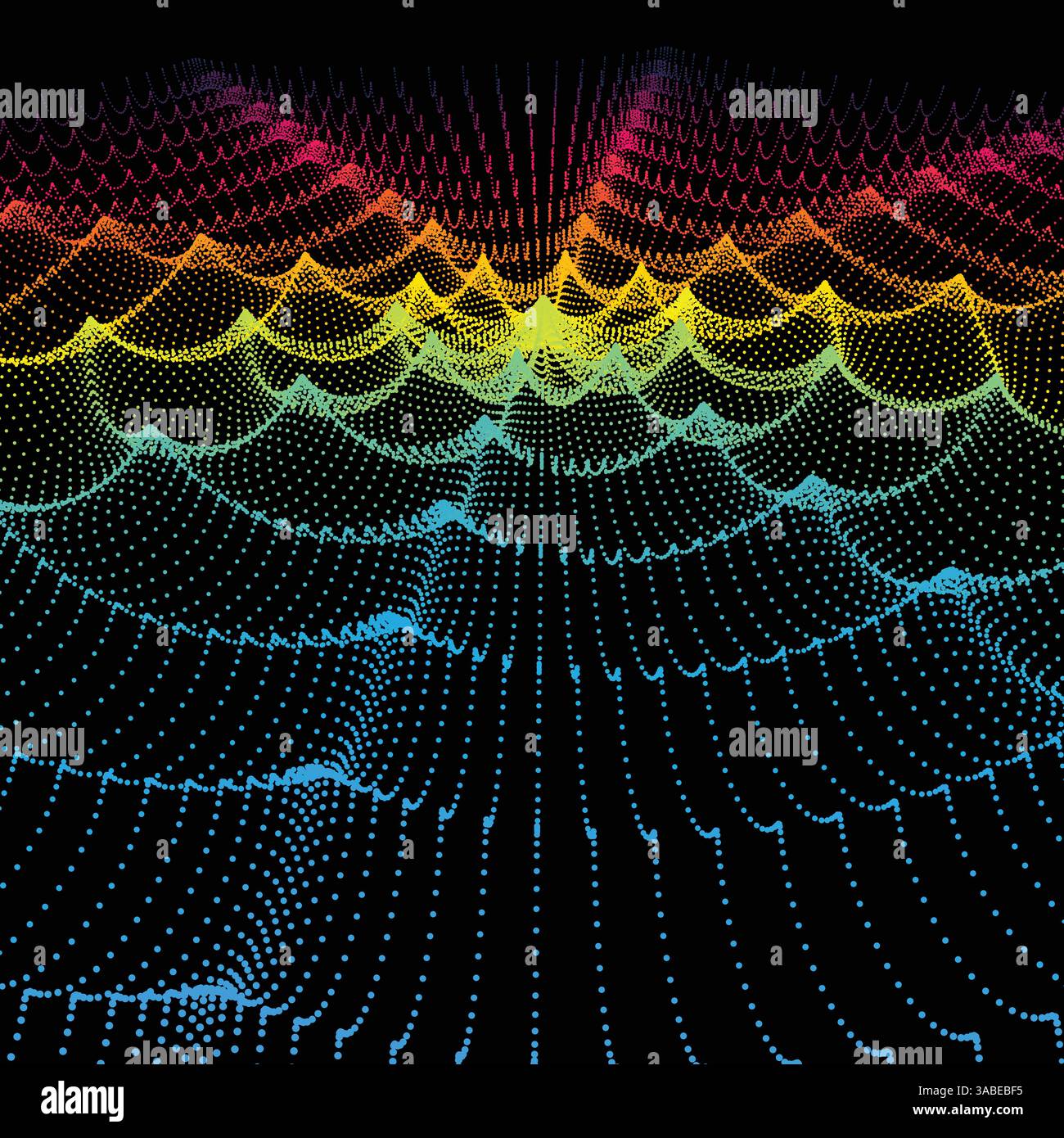 Wavy Grid Background. 3d Abstract Vector Illustration Stock Vector ...