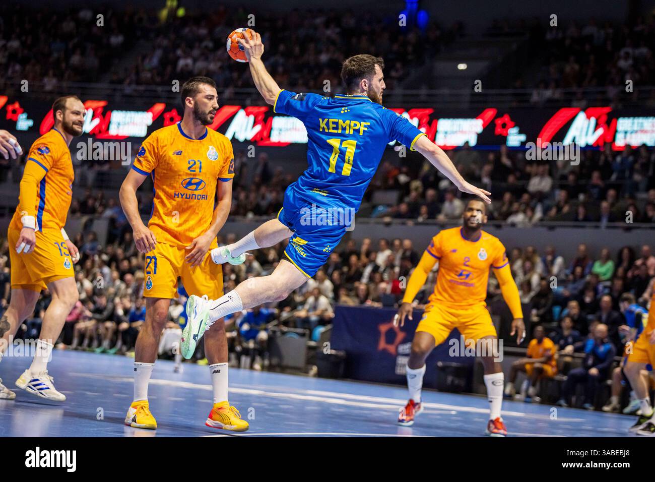 Edouard Kempf of FENIX Toulouse during the EHF European League, Play-offs, round of 16, 2nd leg ...