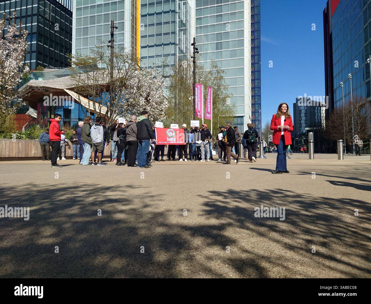 London, UK. 2nd, April, 2025. Protestors including members of IWGB ...