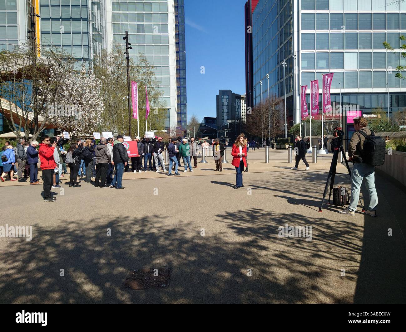 London, UK. 2nd, April, 2025. Protestors including members of IWGB ...