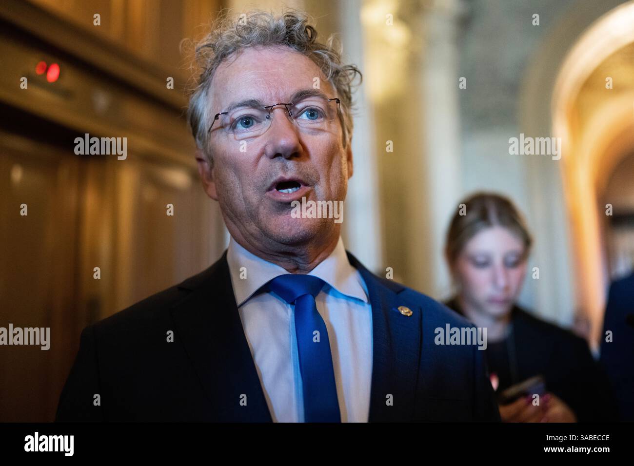 UNITED STATES - APRIL 1: Sen. Rand Paul, R-Ky., talks with reporters ...