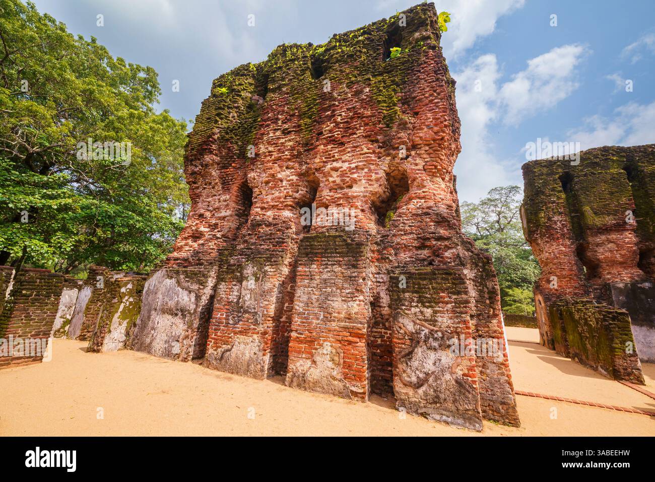 The image depicts the Vatadage, a circular relic house in Polonnaruwa’s ...