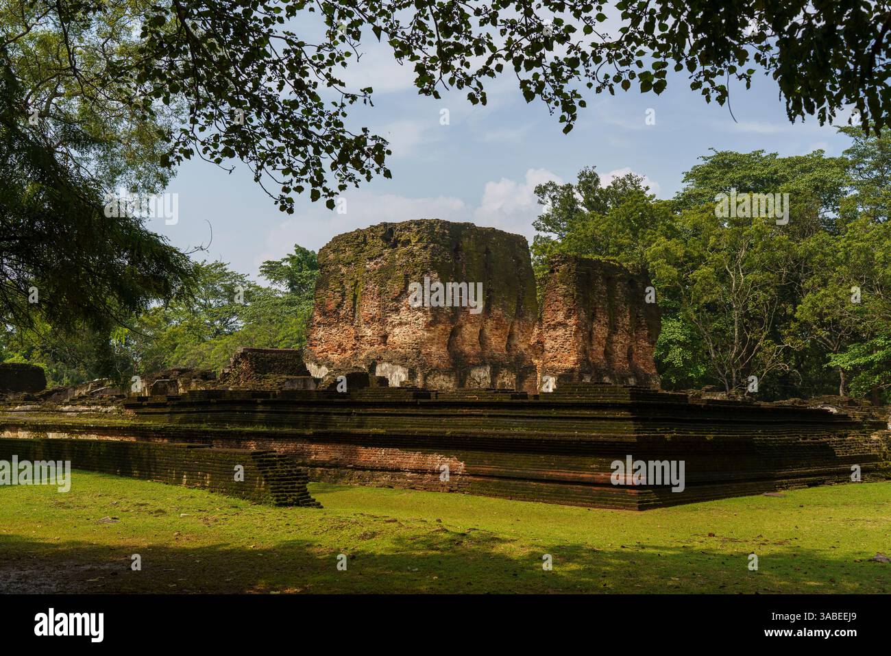 The image depicts the Vatadage, a circular relic house in Polonnaruwa’s ...