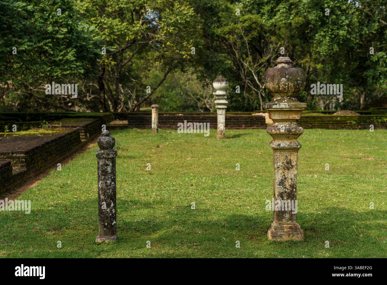 The image depicts the Vatadage, a circular relic house in Polonnaruwa’s ...