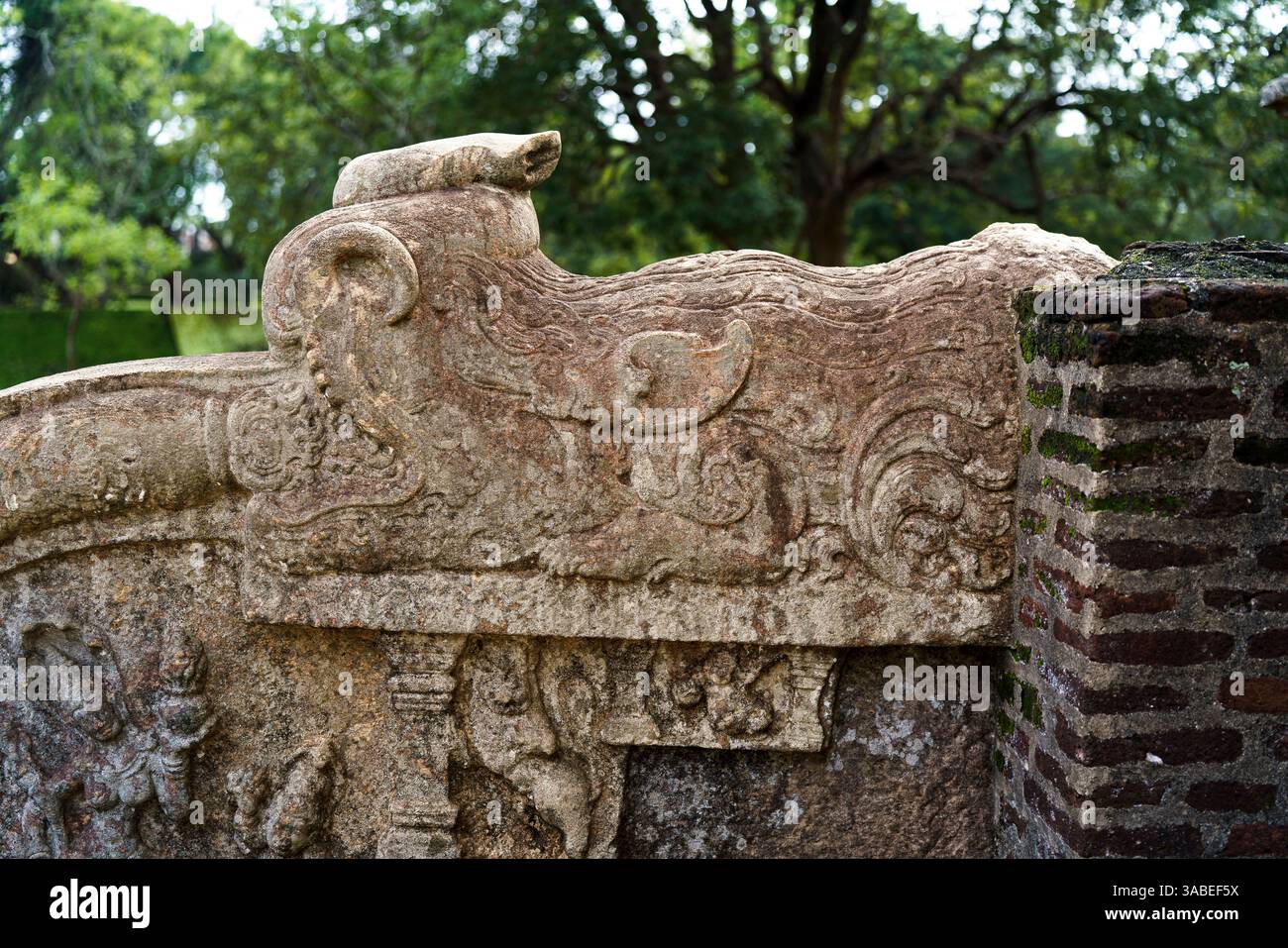 The image depicts the Vatadage, a circular relic house in Polonnaruwa’s ...