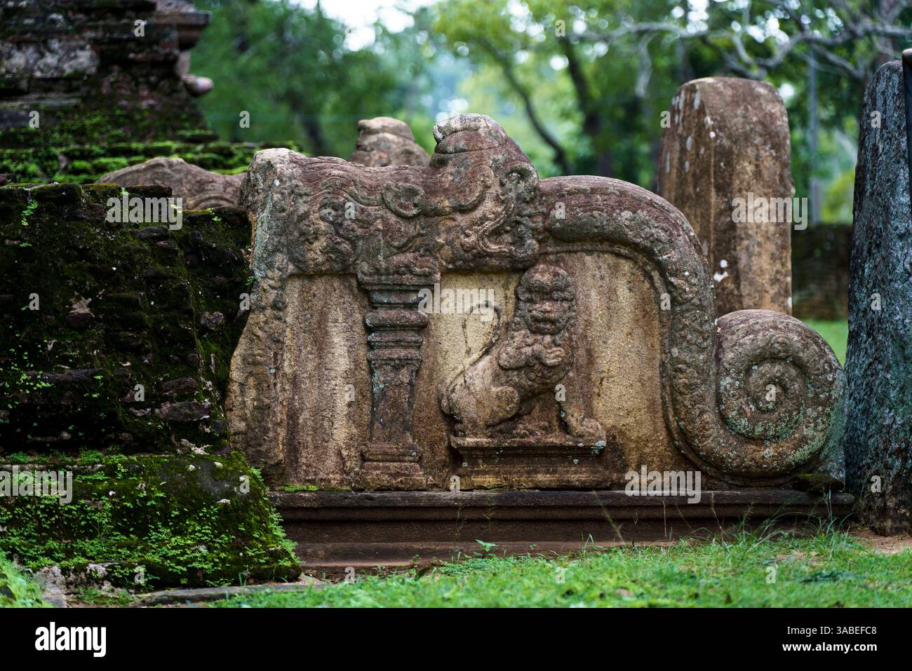 The image depicts the Vatadage, a circular relic house in Polonnaruwa’s ...