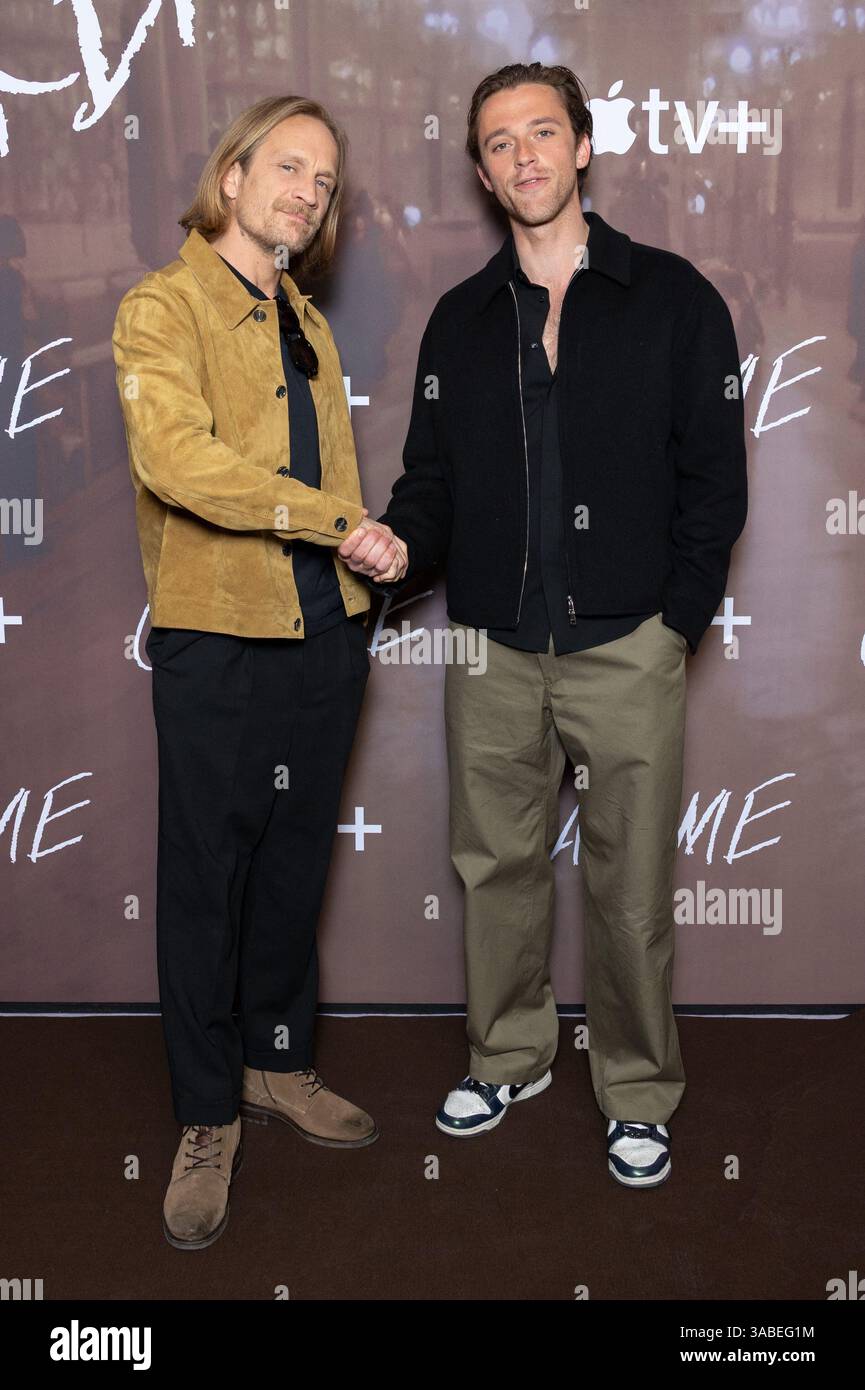 Paris, France. 02nd Apr, 2025. Jeremie Renier, Benjamin Voisin attends ...