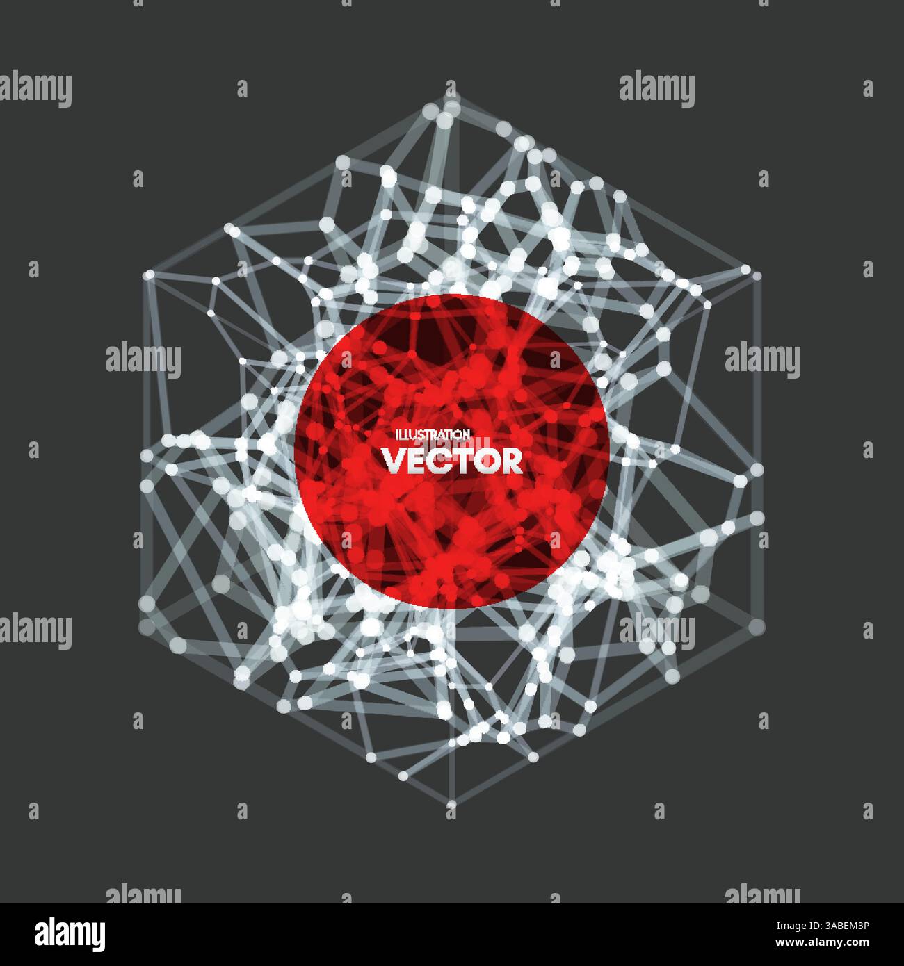 Cover Design Template Lattice Structure Science Or Technology Background 3d Grid Surface