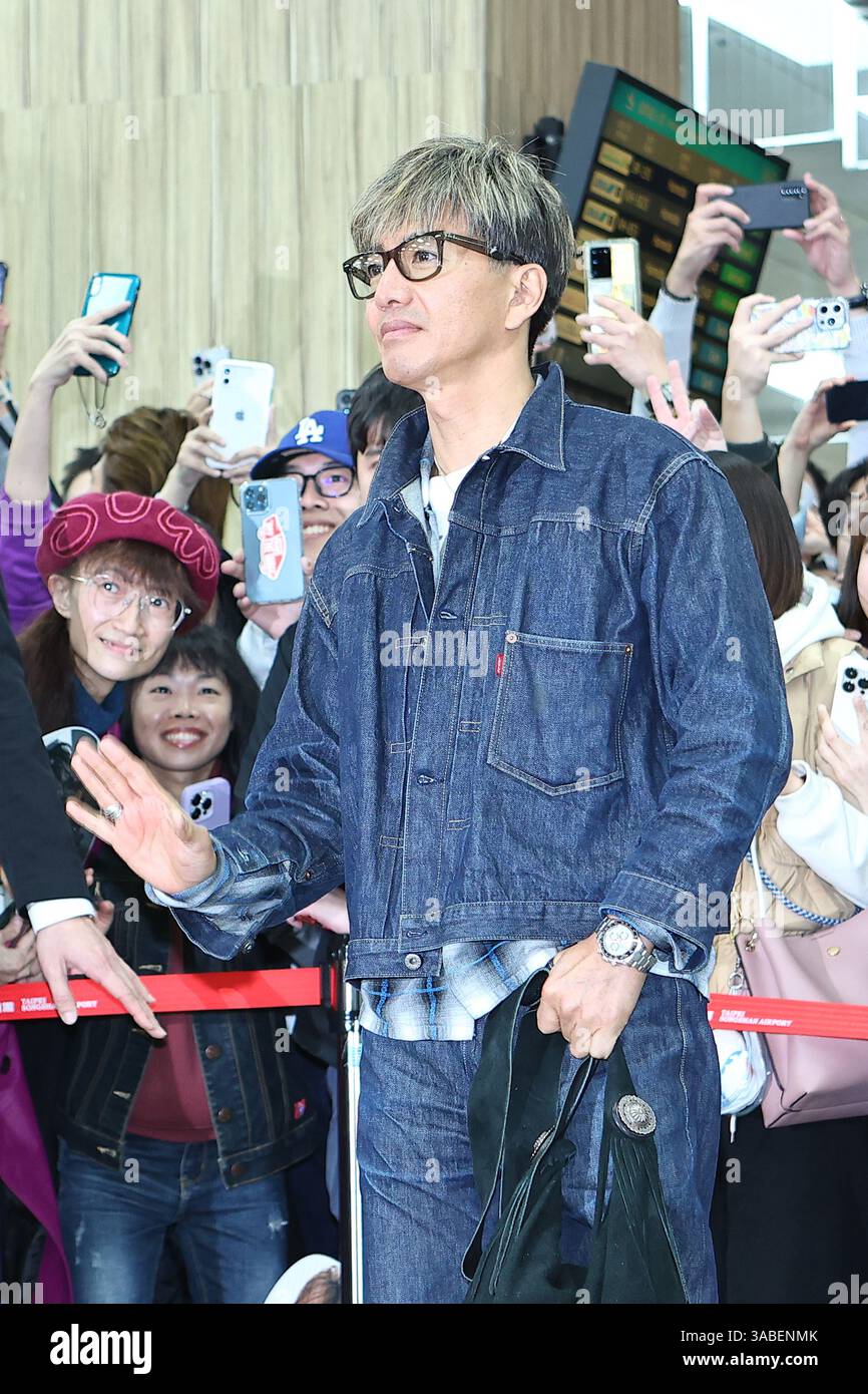 TAIPEI, CHINA - APRIL 2, 2025 - Japanese actor Takuya Kimura arrives at ...