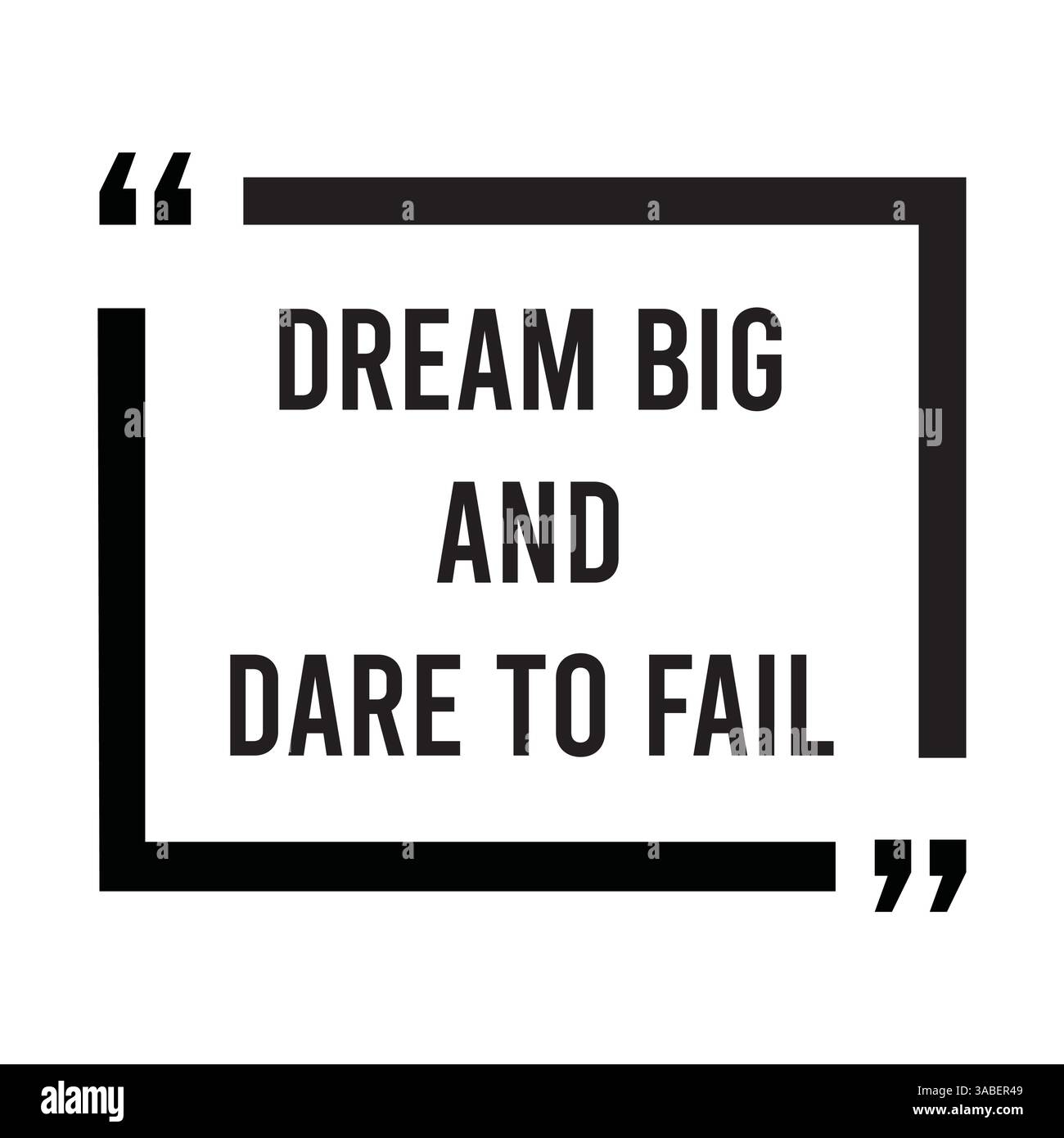 Dream big and dare to fail inspirational design quote, motivational ...