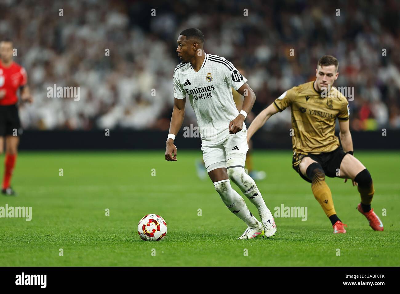 Madrid, Spain. 1st Apr, 2025. David Alaba (Real) Football/Soccer ...