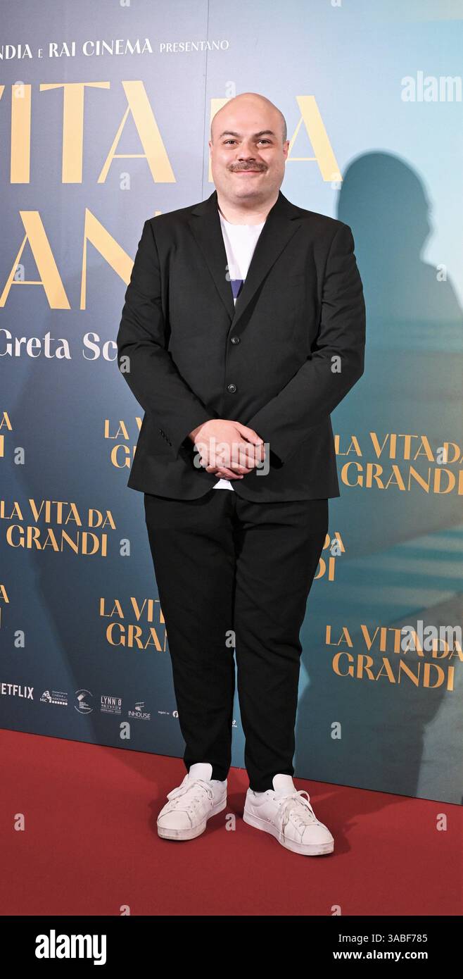 Milan, . 02nd Apr, 2025. Milan, Italy LA VITA DA GRANDI film photocall ...