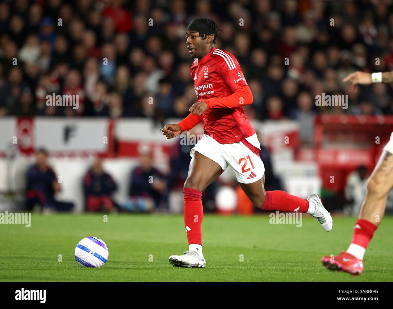 Nottingham, UK. 01st Apr, 2025. Anthony Elanga (NF) at the Nottingham Forest v Manchester United ...