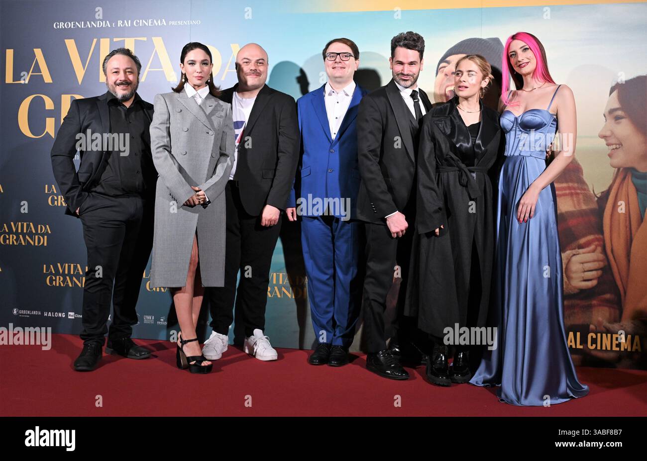 Milan, . 02nd Apr, 2025. Milan, Italy LA VITA DA BIGI film photocall ...