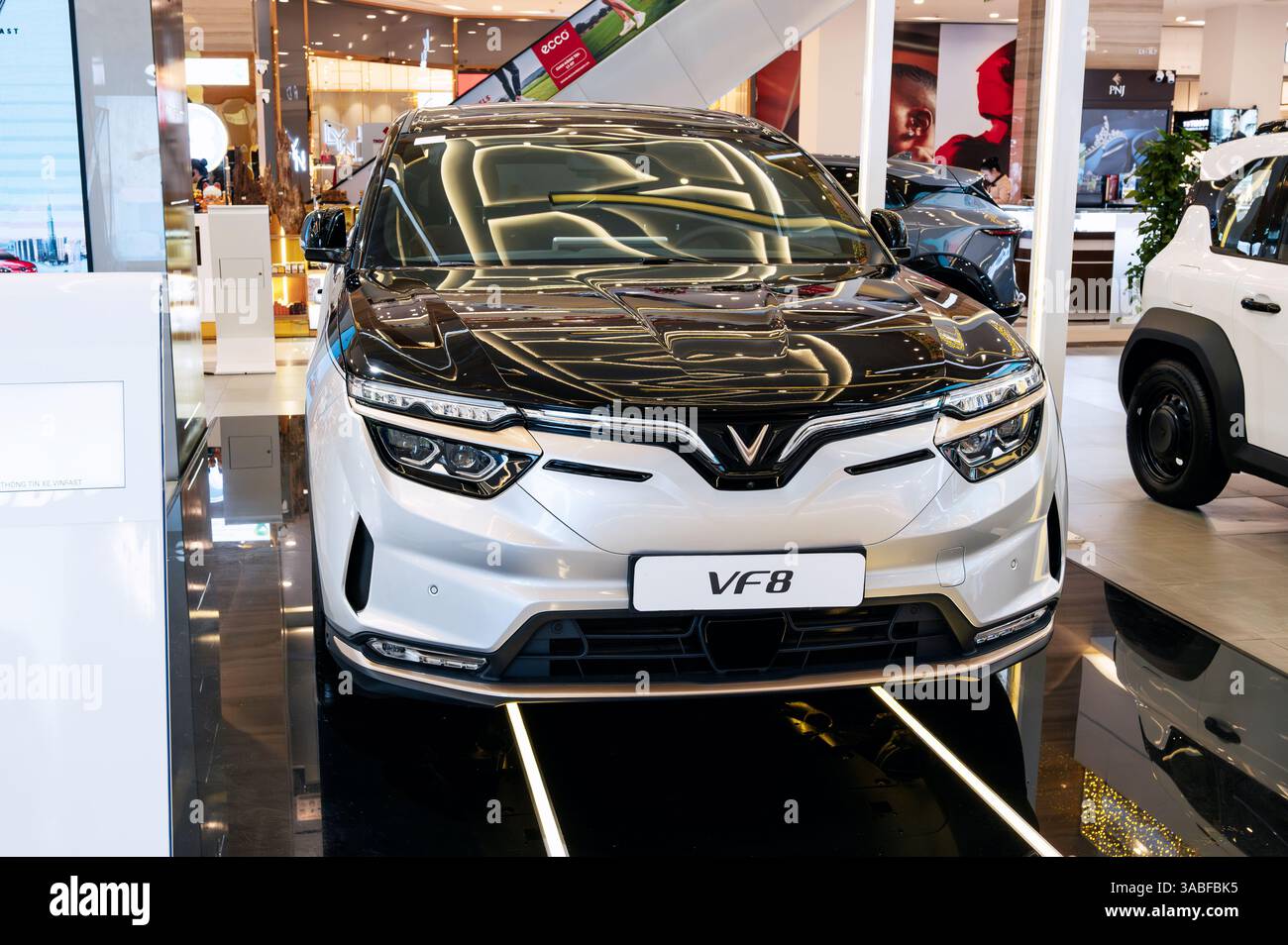 New modern Vietnamese electric car Vinfast VF8 at the automobile ...