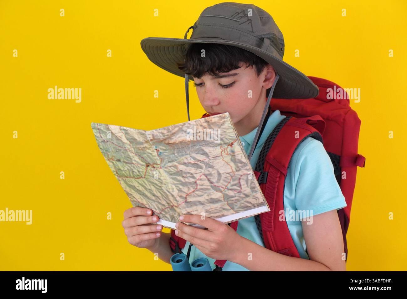 travel & vacation, outdoor activities, child playing treasure hunt with ...