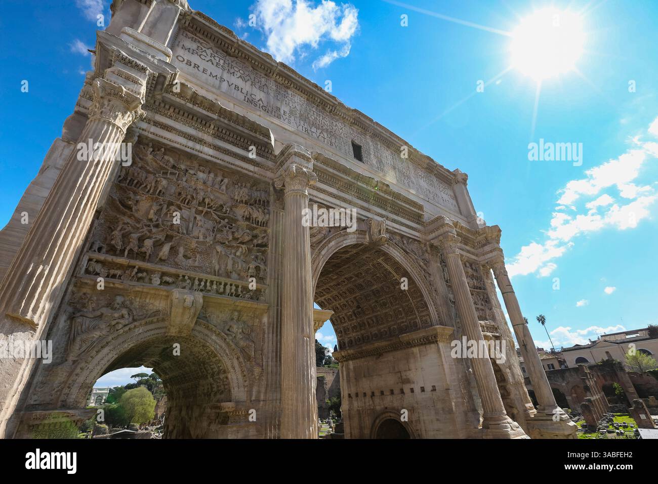 Arch of Septimius Severus, Rome, Italy Stock Photo - Alamy