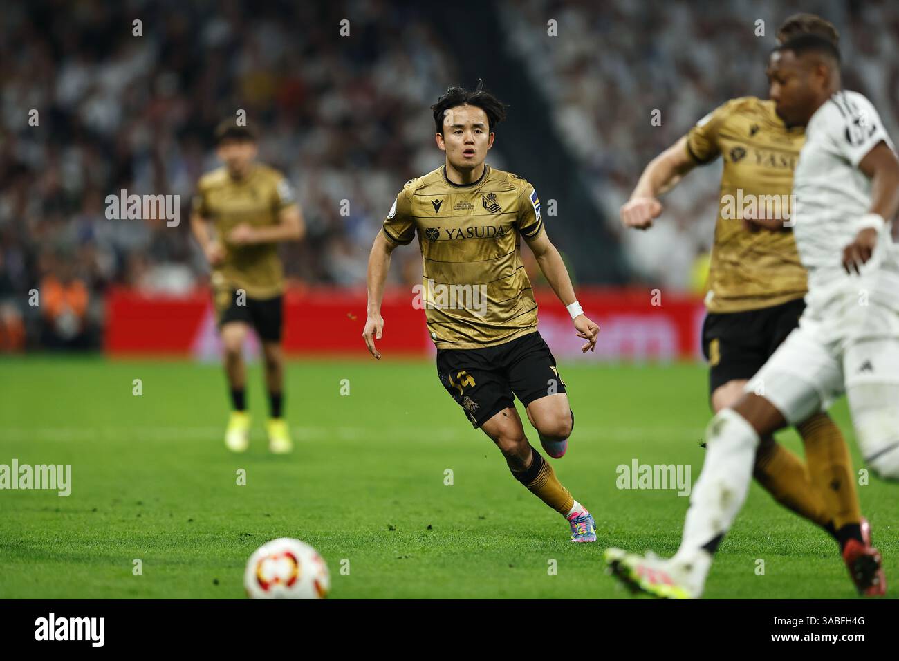 Madrid, Spain. 1st Apr, 2025. Takefusa Kubo (Sociedad) Football/Soccer ...