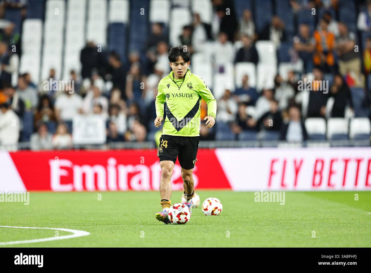 Madrid, Spain. 1st Apr, 2025. Takefusa Kubo (Sociedad) Football/Soccer ...