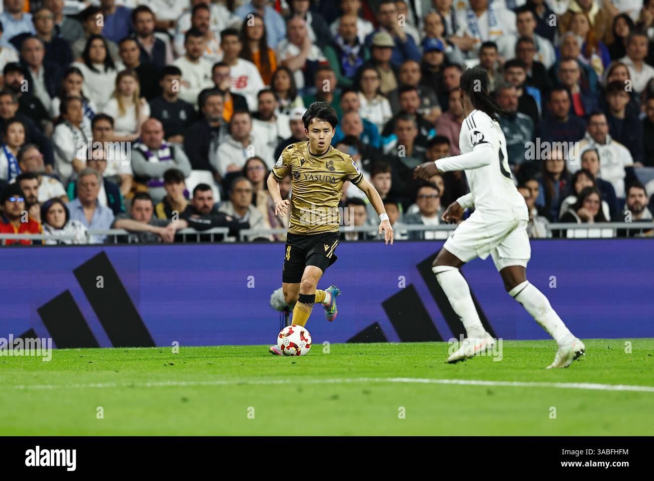 Madrid, Spain. 1st Apr, 2025. Takefusa Kubo (Sociedad) Football/Soccer ...