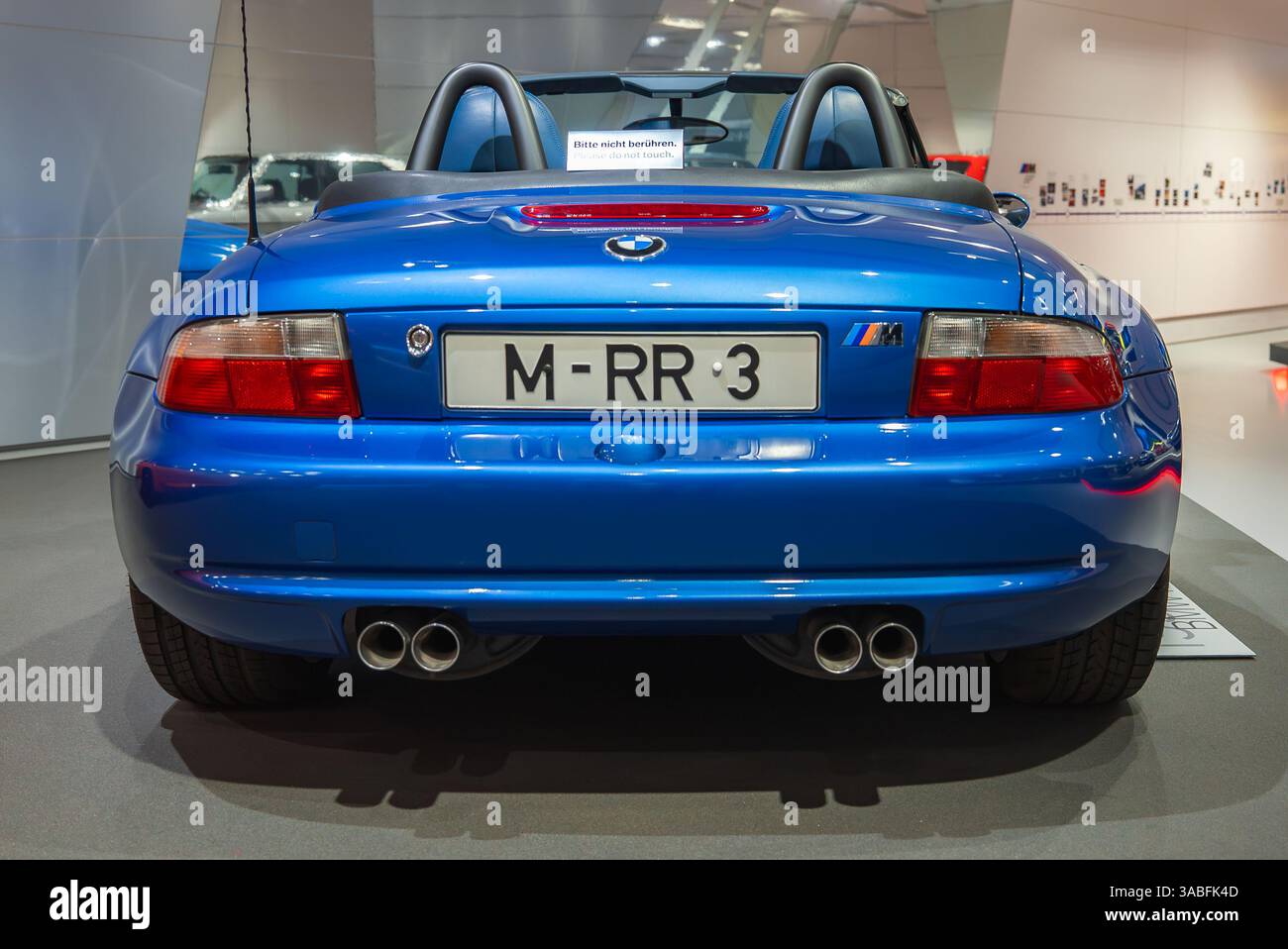 Rear View of Blue BMW Z3 M Roadster in BMW Museum, Munich Stock Photo ...