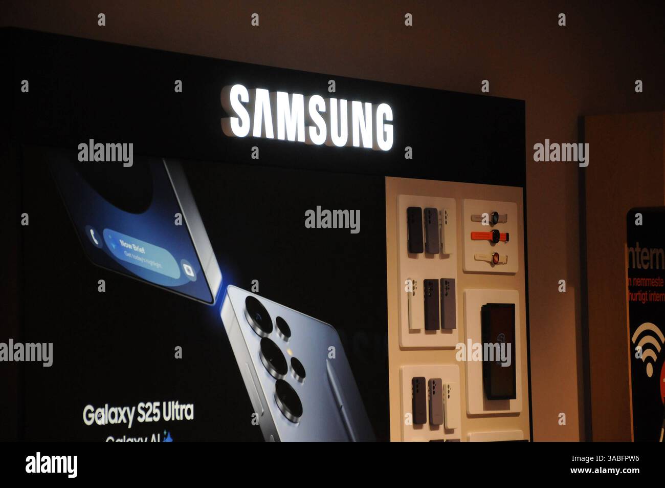 Copenhagen/ Denmark/02 APRIL 2025/.Person with samsung smart phone in ...