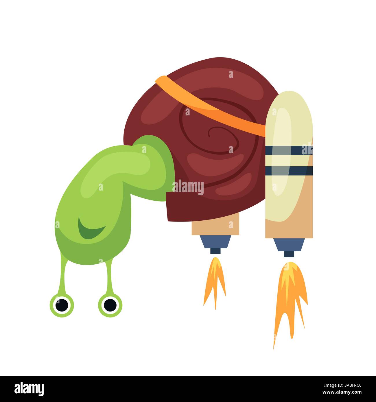 A whimsical illustration of a rocketpowered snail, blending creativity ...