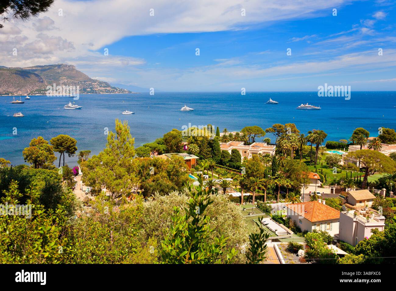 Panoramic view of Cote d' Azur, French Riviera, France Stock Photo - Alamy