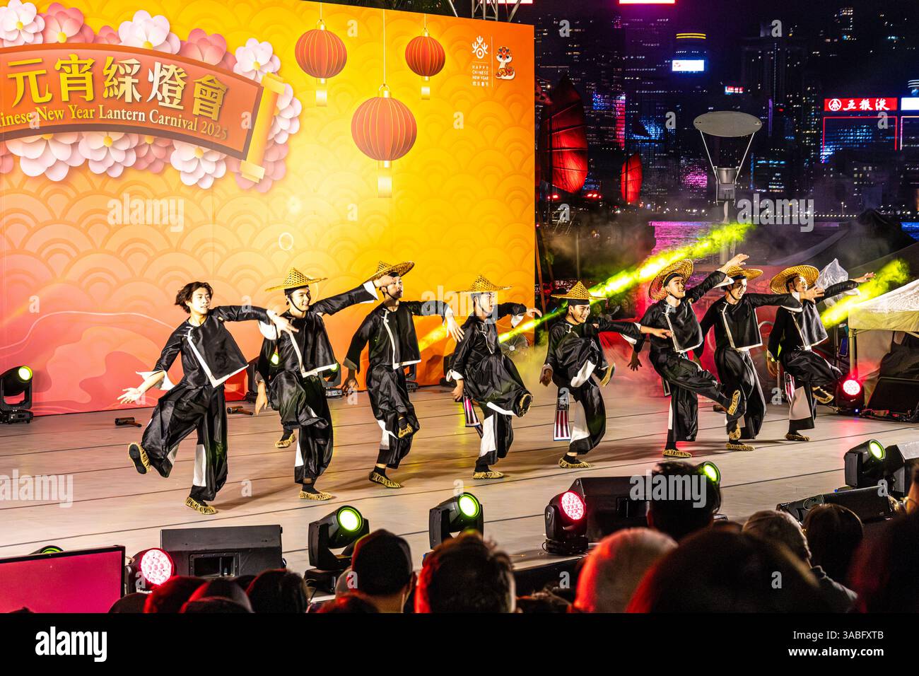 A public show with traditional costume, song & dance at the Chinese New ...