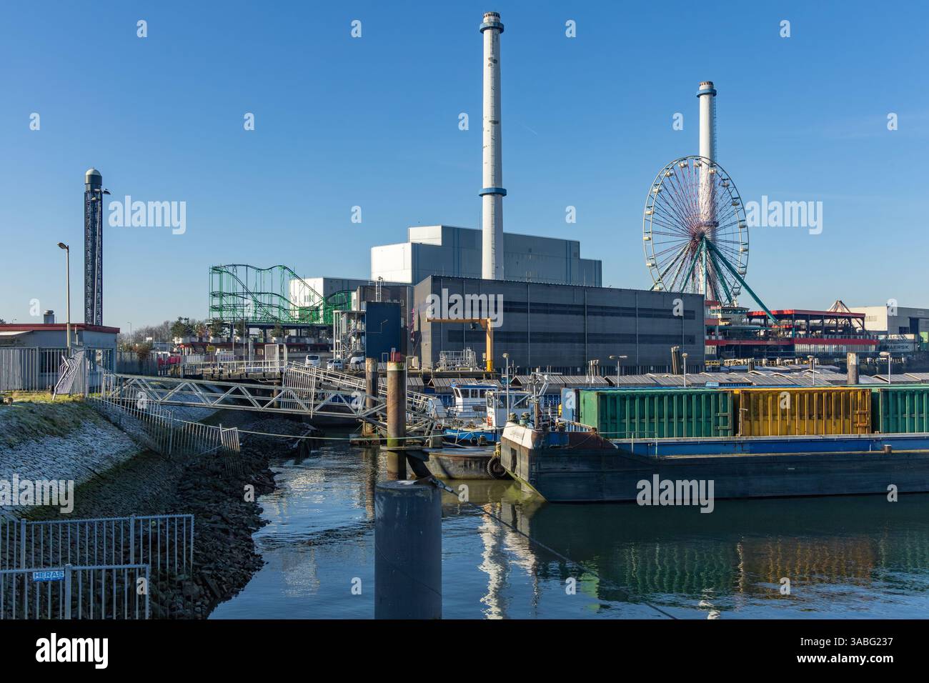 Rotterdam, the Netherlands. 02 February 2025. Rotterdam amusement park ...