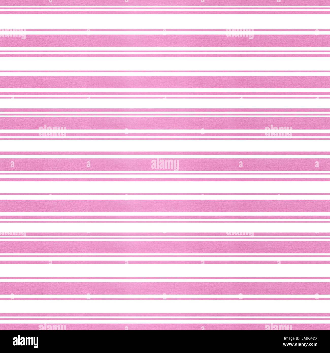 Horizontal abstract wide and narrow pastel pink stripes watercolor ...