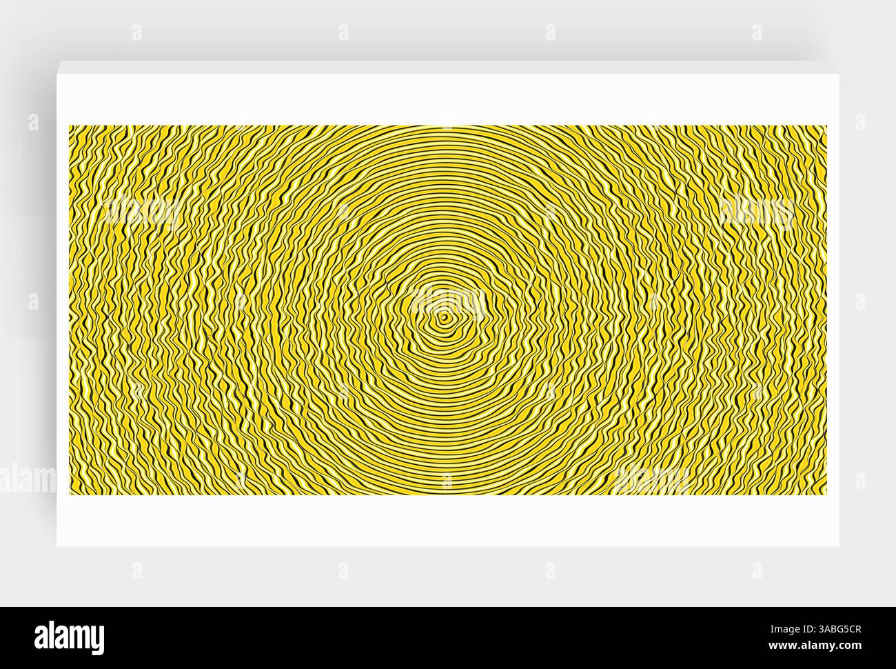 Abstract circular striped background. Pattern with optical illusion. 3D geometrical vector ...